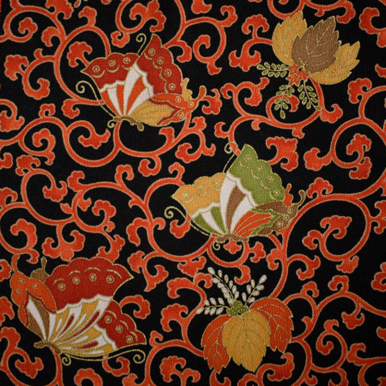 Dress / Red / Butterfly & Karakusa pattern | ONOKIMONO